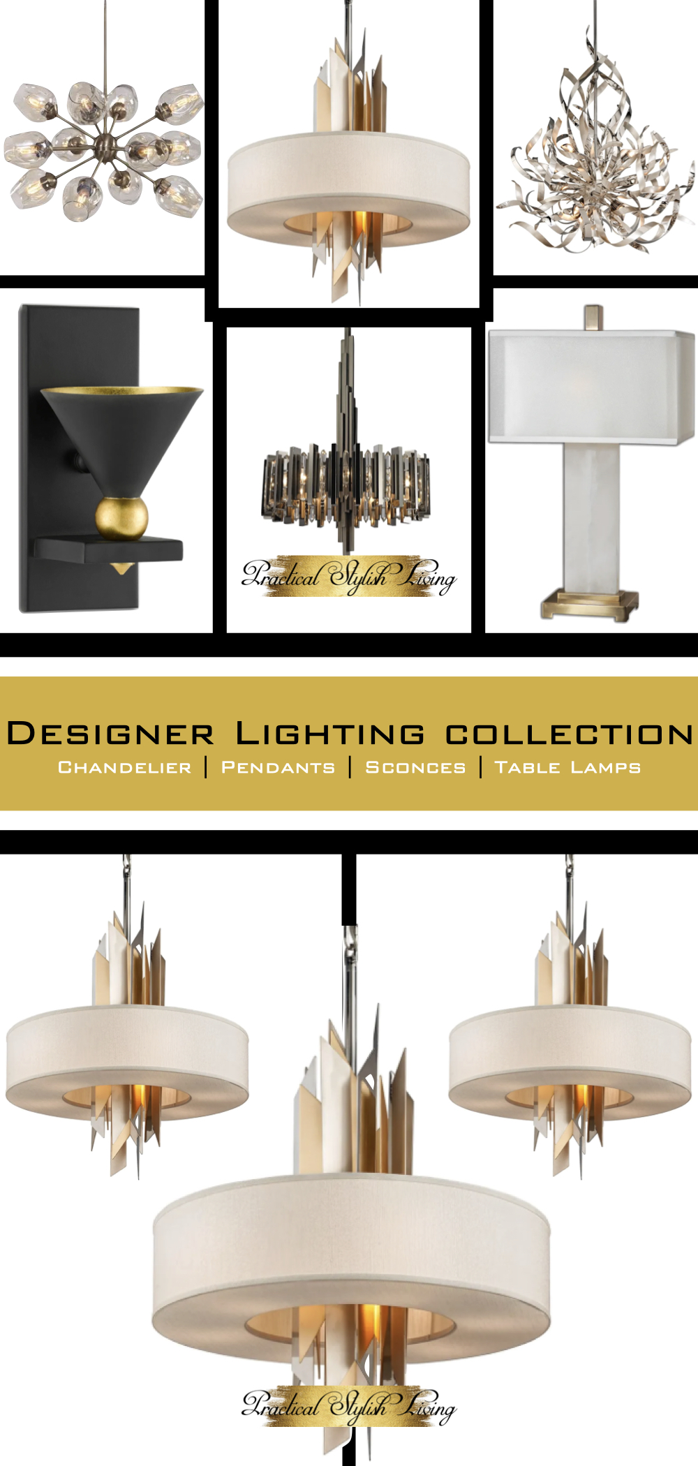 Designer Lighting Collection | Practical Stylish Living | Luxe Home Decor
